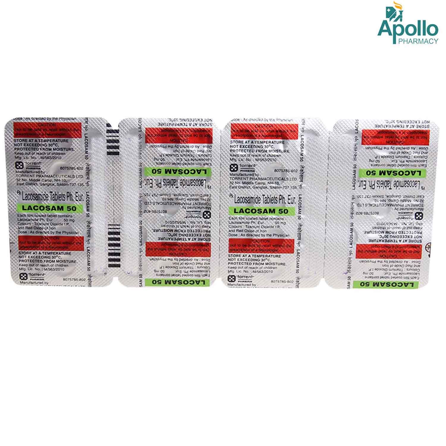 Lacosam 50 mg Tablet 10's Price, Uses, Side Effects, Composition ...