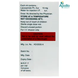Lacosam Injection | Uses, Side Effects, Price | Apollo Pharmacy