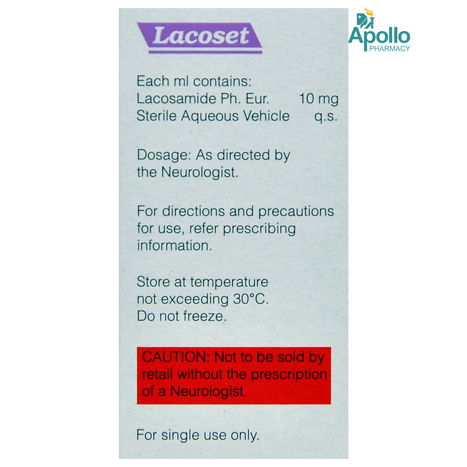 LACOSET 10MG/ML INJECTION Price, Uses, Side Effects, Composition ...
