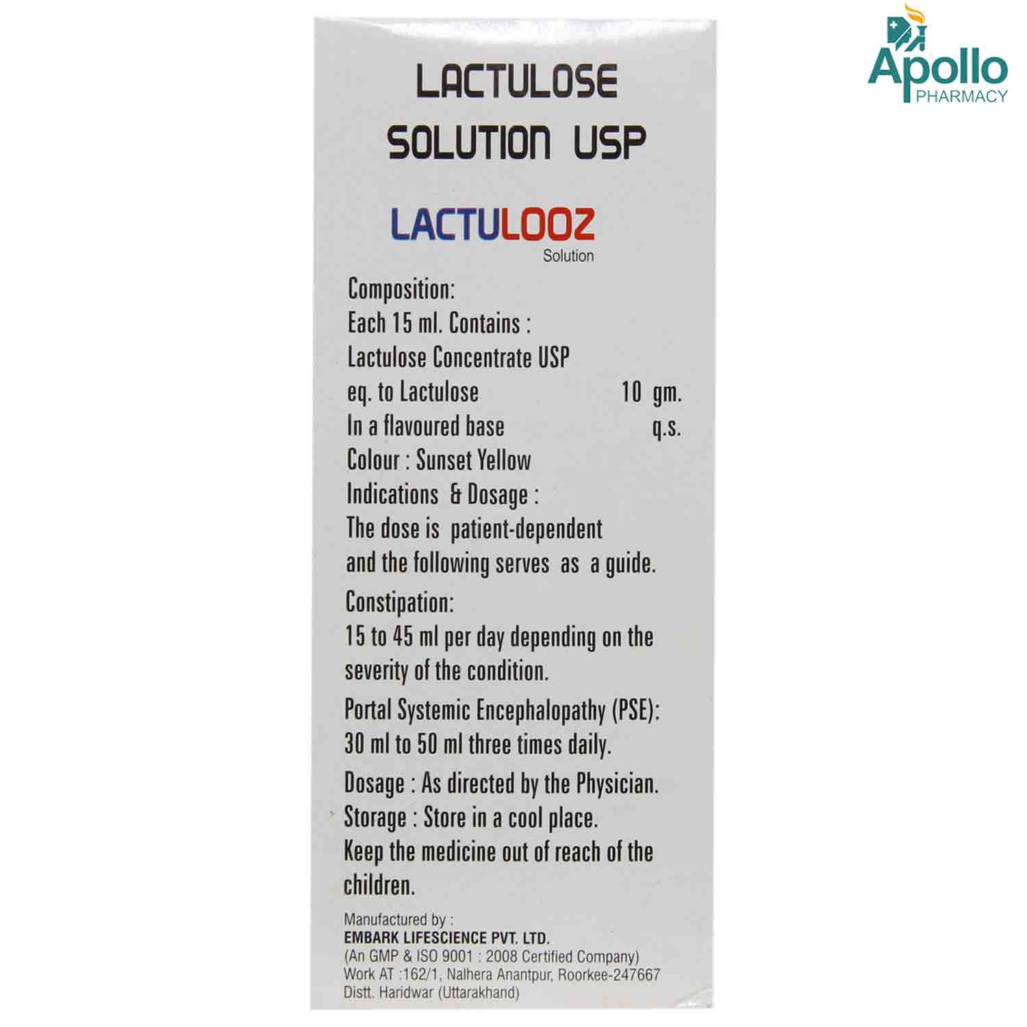 Lactulooz Solution | Uses, Side Effects, Price | Apollo Pharmacy