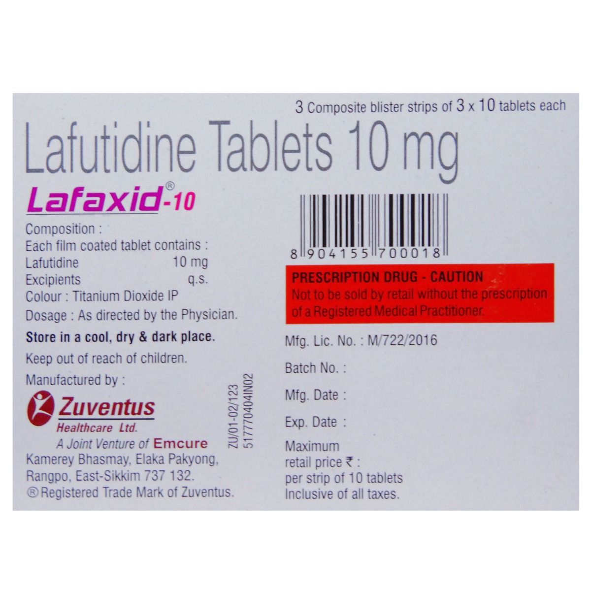 Lafaxid-10 Tablet 10's Price, Uses, Side Effects, Composition - Apollo ...