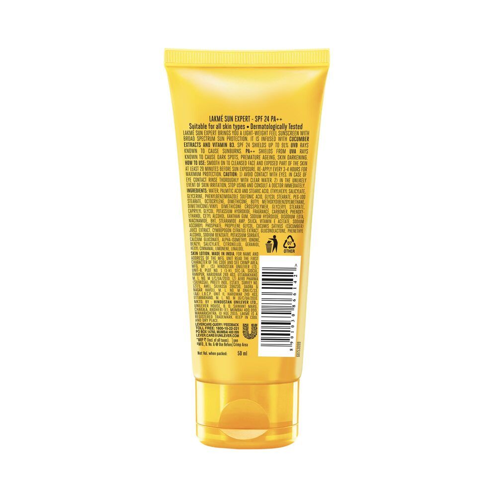 Lakme Sun Expert SPF 24 PA++ Ultra Matte Lotion, 50 ml Price, Uses ...
