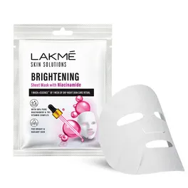Buy Lakme Skin Solutions Brightening Sheet Mask with Niacinamide, 25 ml ...