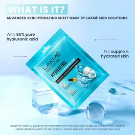 Buy Lakme Skin Solutions Hydrating Sheet Mask with Hyaluronic Acid, 25 ...