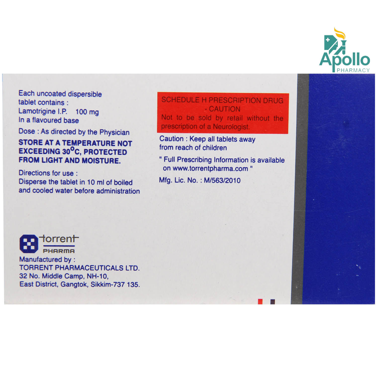 Lamitor DT-100 Tablet 10's Price, Uses, Side Effects, Composition ...