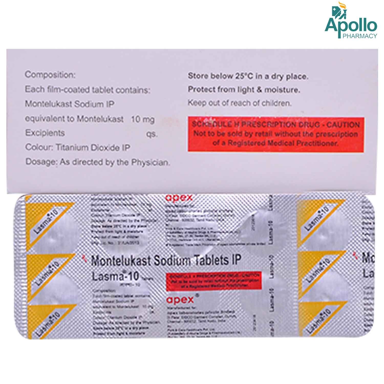 Lasma-10 Tablet 10's Price, Uses, Side Effects, Composition - Apollo ...