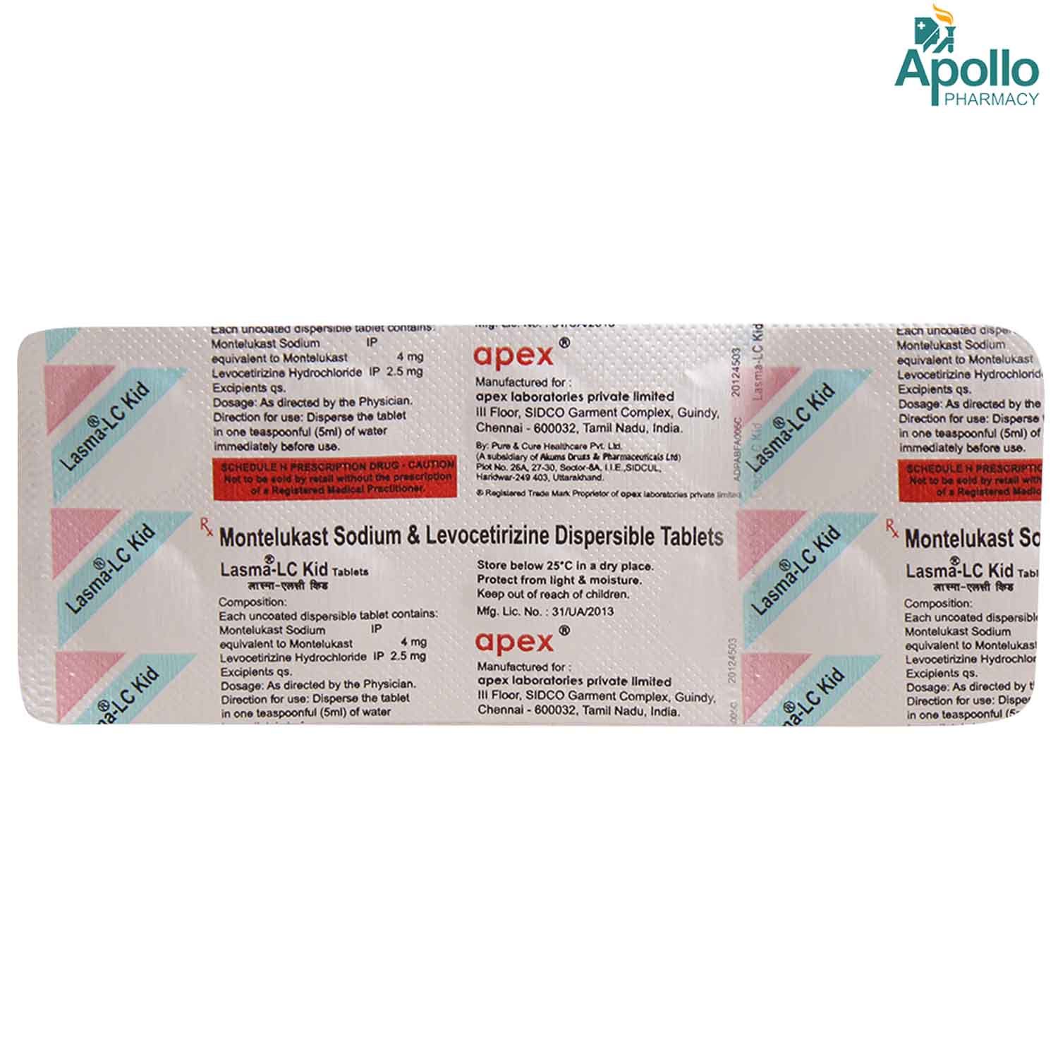 Lasma Lc Kid Tablet Price, Uses, Side Effects, Composition - Apollo ...