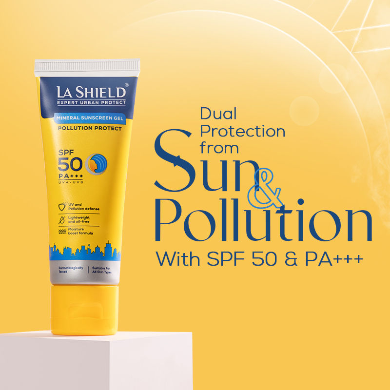 Buy La Shield Expert Urban Protect SPF 50 PA+++ Sunscreen Gel, 50 gm ...