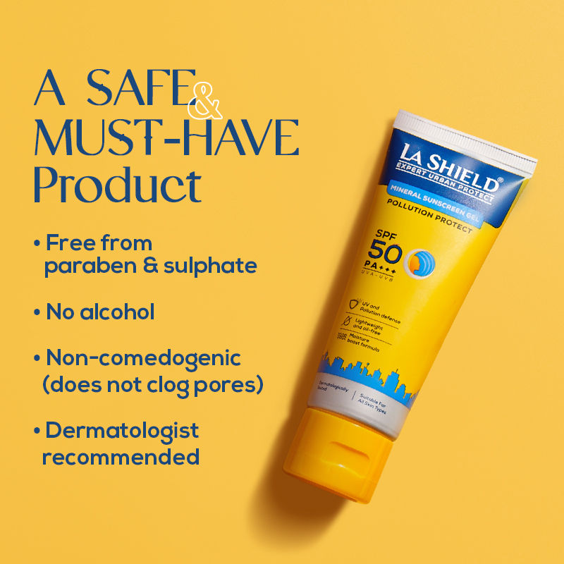 Buy La Shield Expert Urban Protect SPF 50 PA+++ Sunscreen Gel, 50 gm ...