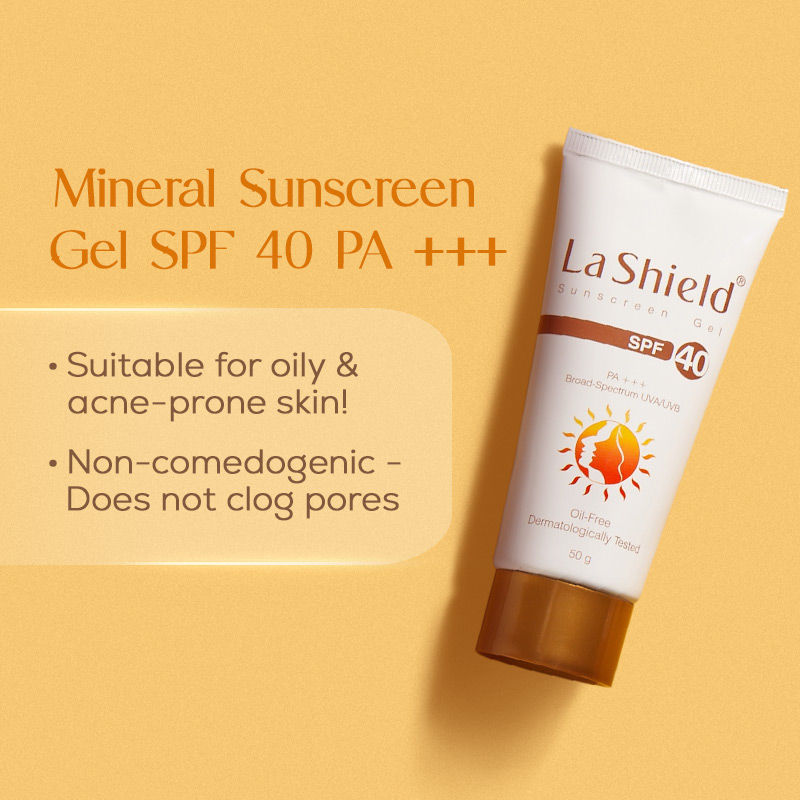 Buy LA Shield SPF 40 PA+++ Sunscreen Gel, 50 gm | 19 Minutes Delivery ...