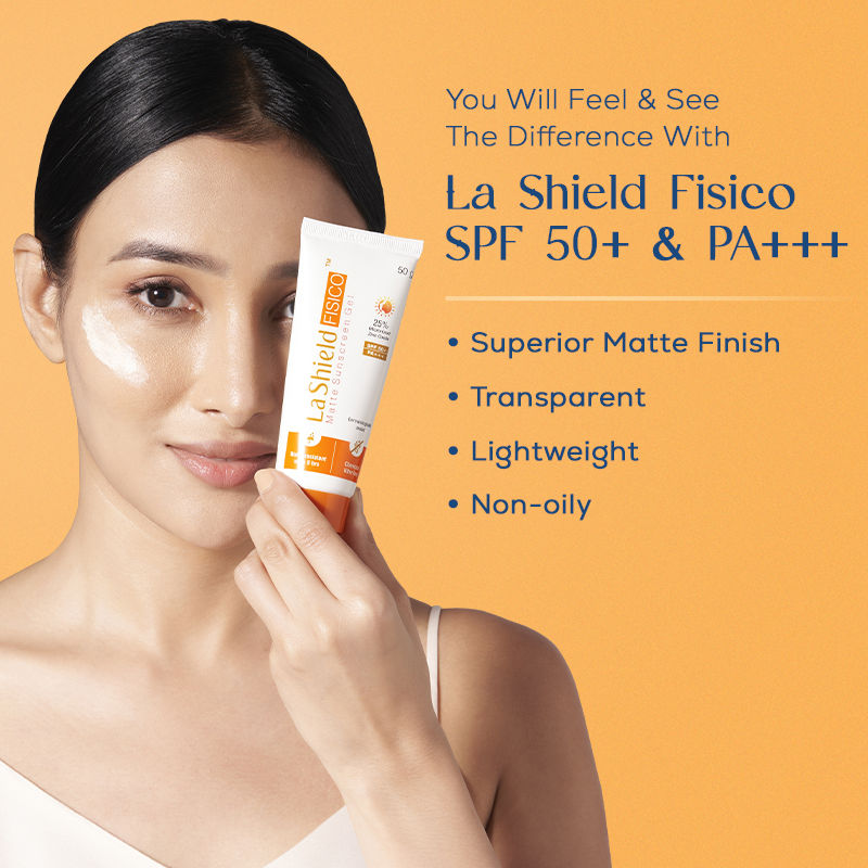 Buy La Shield Fisico Spf 50+ Pa+++ Matte Sunscreen Gel 50 gm | 19 ...