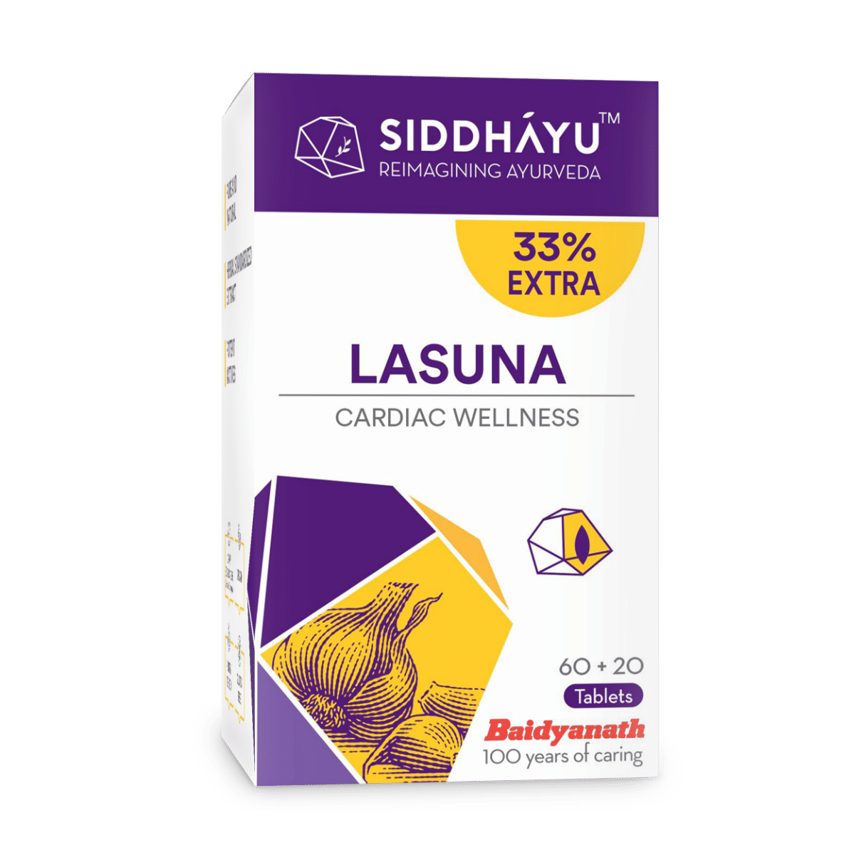 Siddhayu Lasuna for Cardiac Wellness, 80 Tablets Price, Uses, Side ...