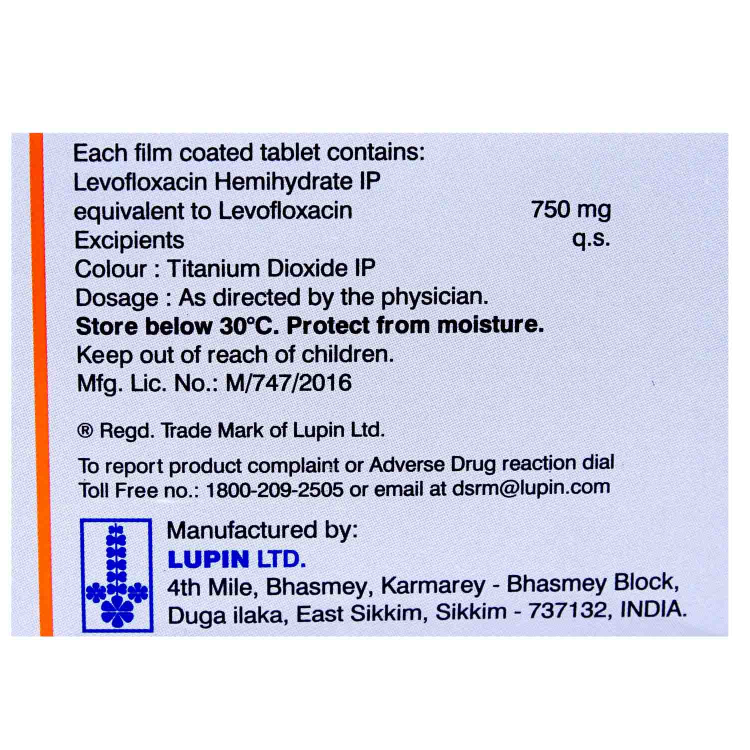 L-Cin 750 mg Tablet | Uses, Side Effects, Price | Apollo Pharmacy