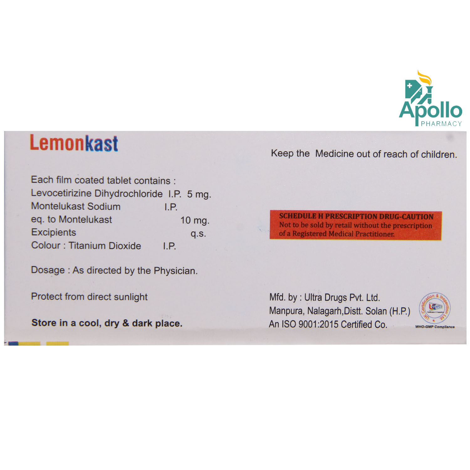 Lemonkast Tablet 10's Price, Uses, Side Effects, Composition - Apollo ...