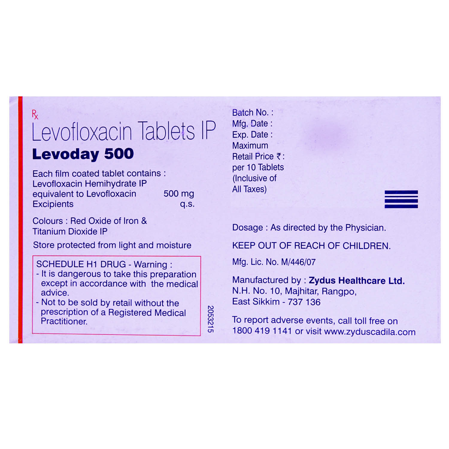Levoday 500Mg Tablet | Uses, Side Effects, Price | Apollo Pharmacy