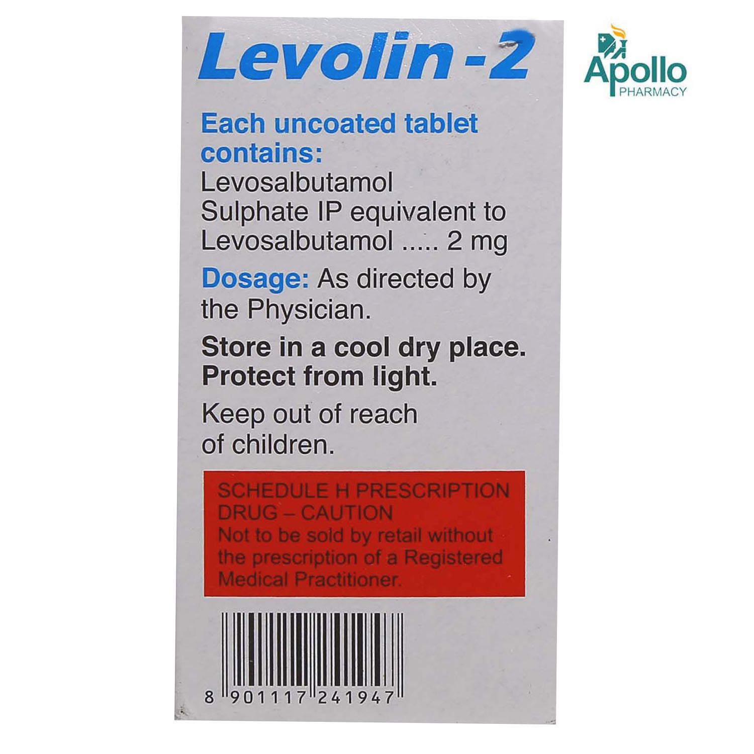 Levolin 2 mg Tablet | Uses, Side Effects, Price | Apollo Pharmacy