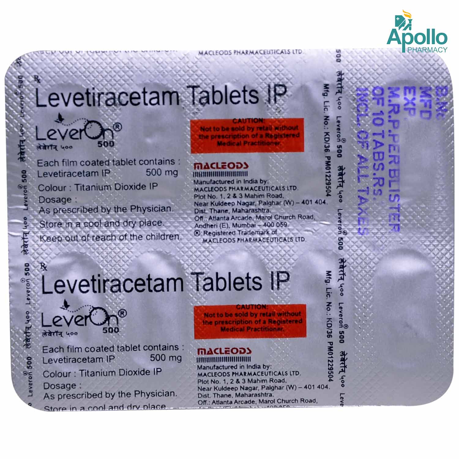 LEVERON 500MG TABLET Price, Uses, Side Effects, Composition - Apollo ...