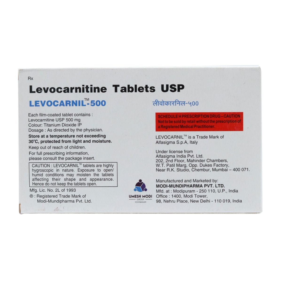 LEVOCARNIL 500MG TABLET Price, Uses, Side Effects, Composition - Apollo ...