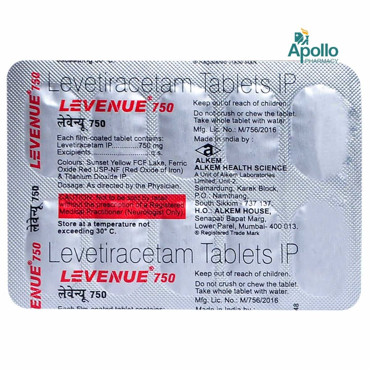 Levenue 750 Tablet 10's Price, Uses, Side Effects, Composition - Apollo ...