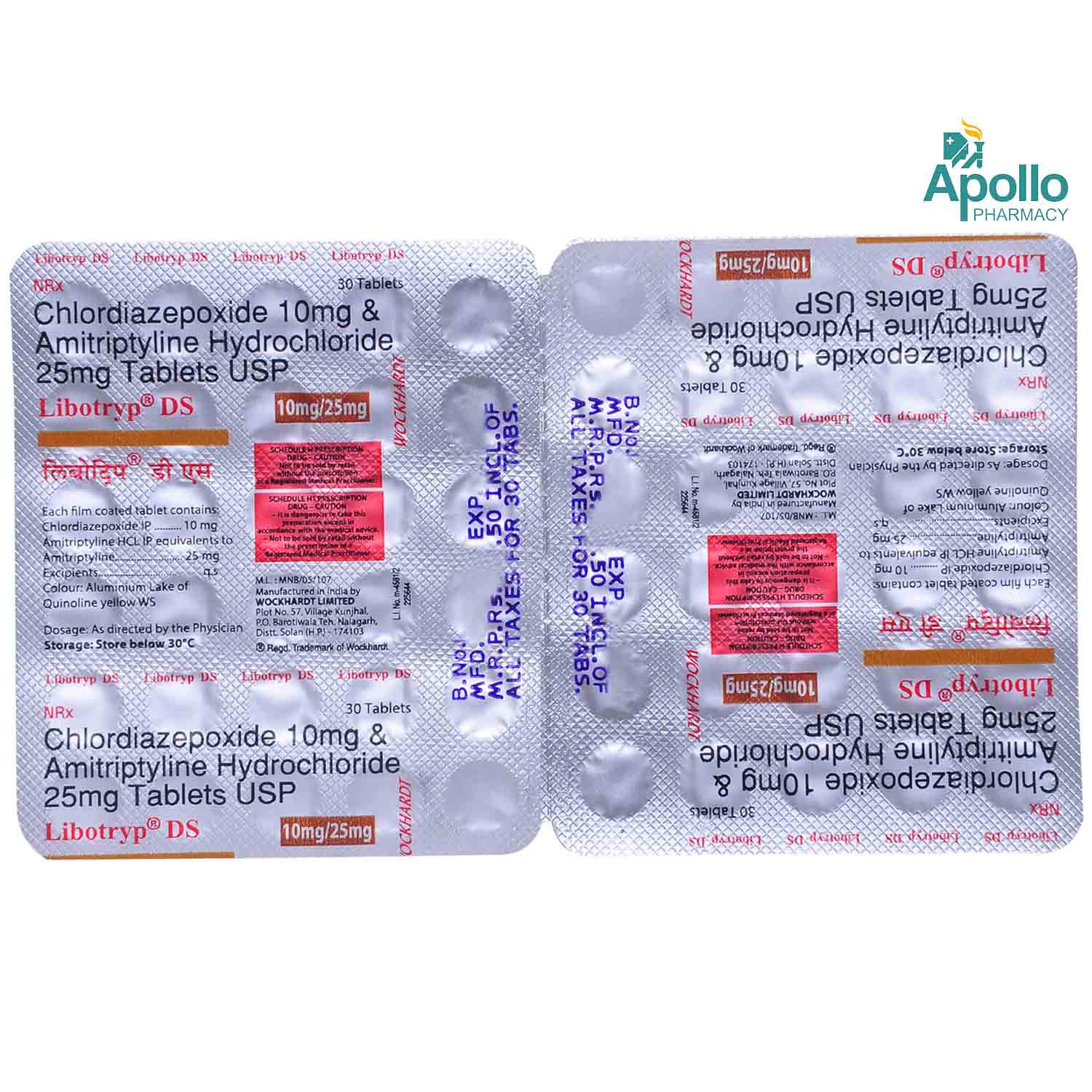 Libotryp DS Tablet 30's Price, Uses, Side Effects, Composition - Apollo ...