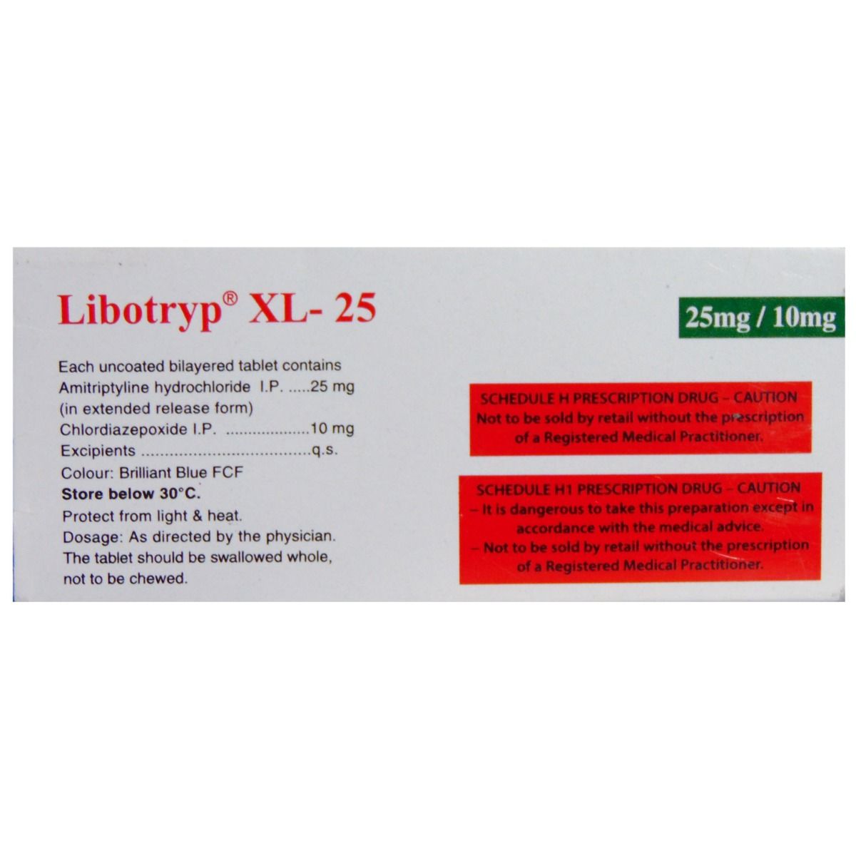 Libotryp XL 25 mg Tablet 10's Price, Uses, Side Effects, Composition ...