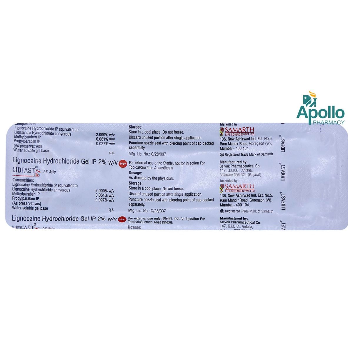 Lidfast 2% Jelly 30 gm Price, Uses, Side Effects, Composition - Apollo ...