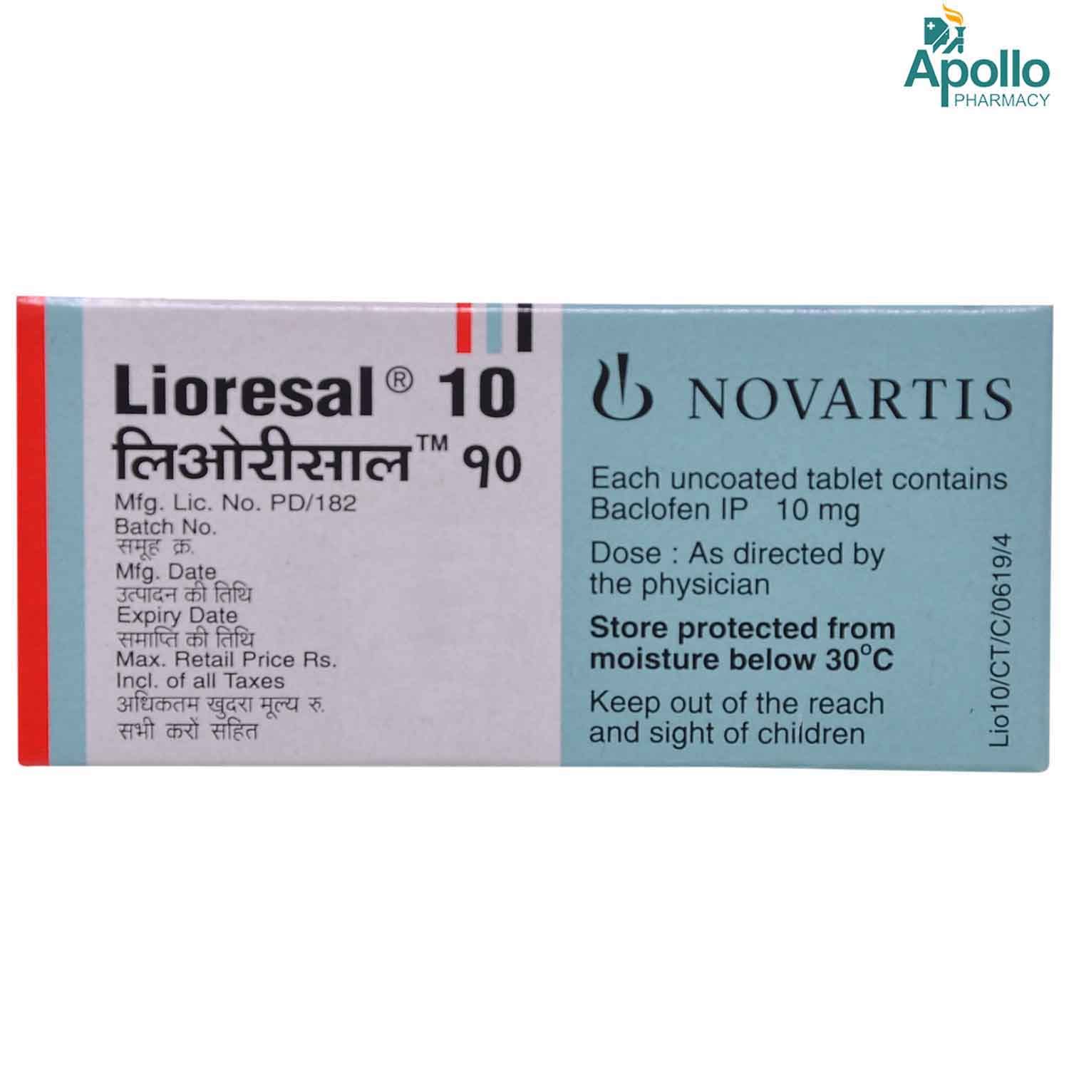 Lioresal 10 Tablet 10's Price, Uses, Side Effects, Composition - Apollo ...