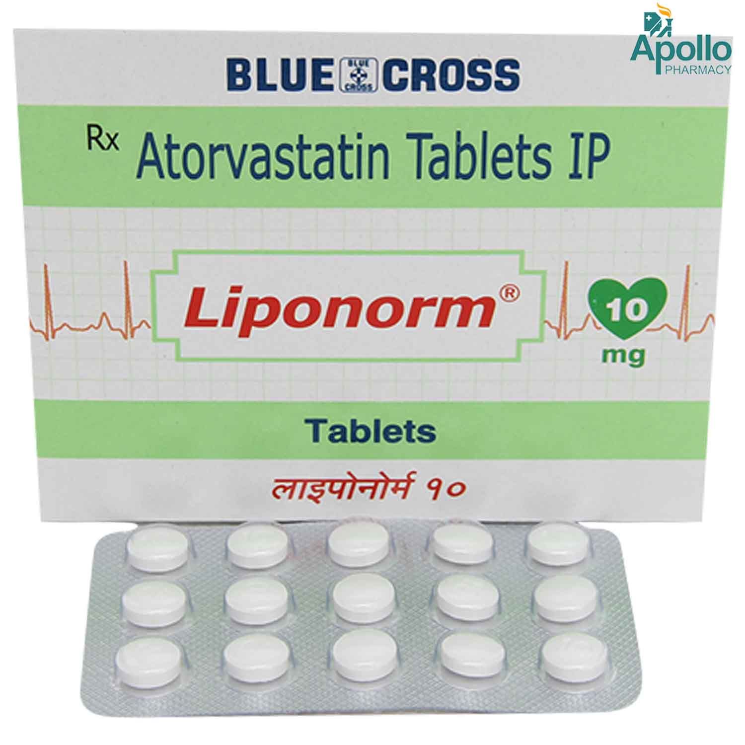 Liponorm 10 mg Tablet 10's Price, Uses, Side Effects, Composition ...