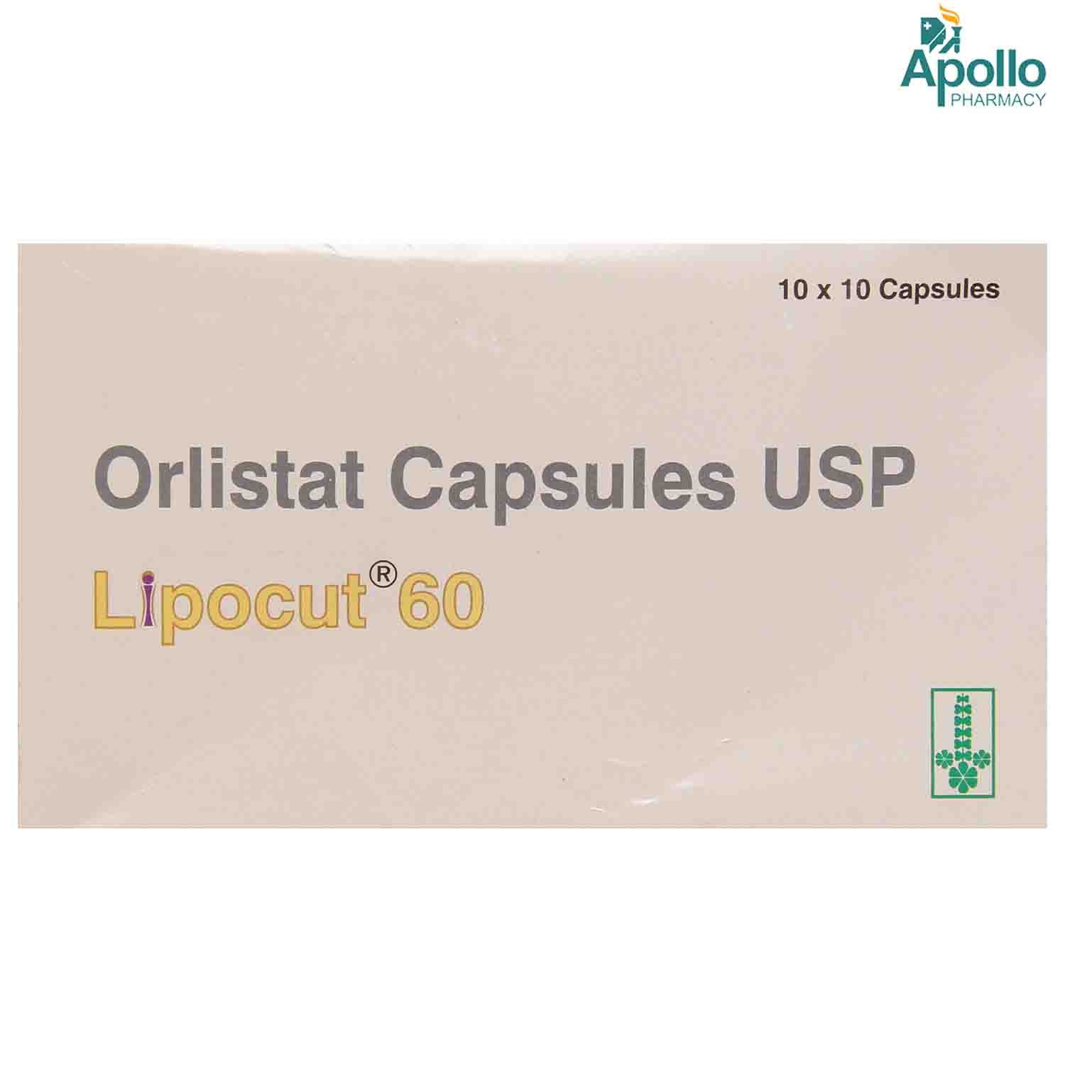 Lipocut 60 Capsule 10's Price, Uses, Side Effects, Composition - Apollo ...
