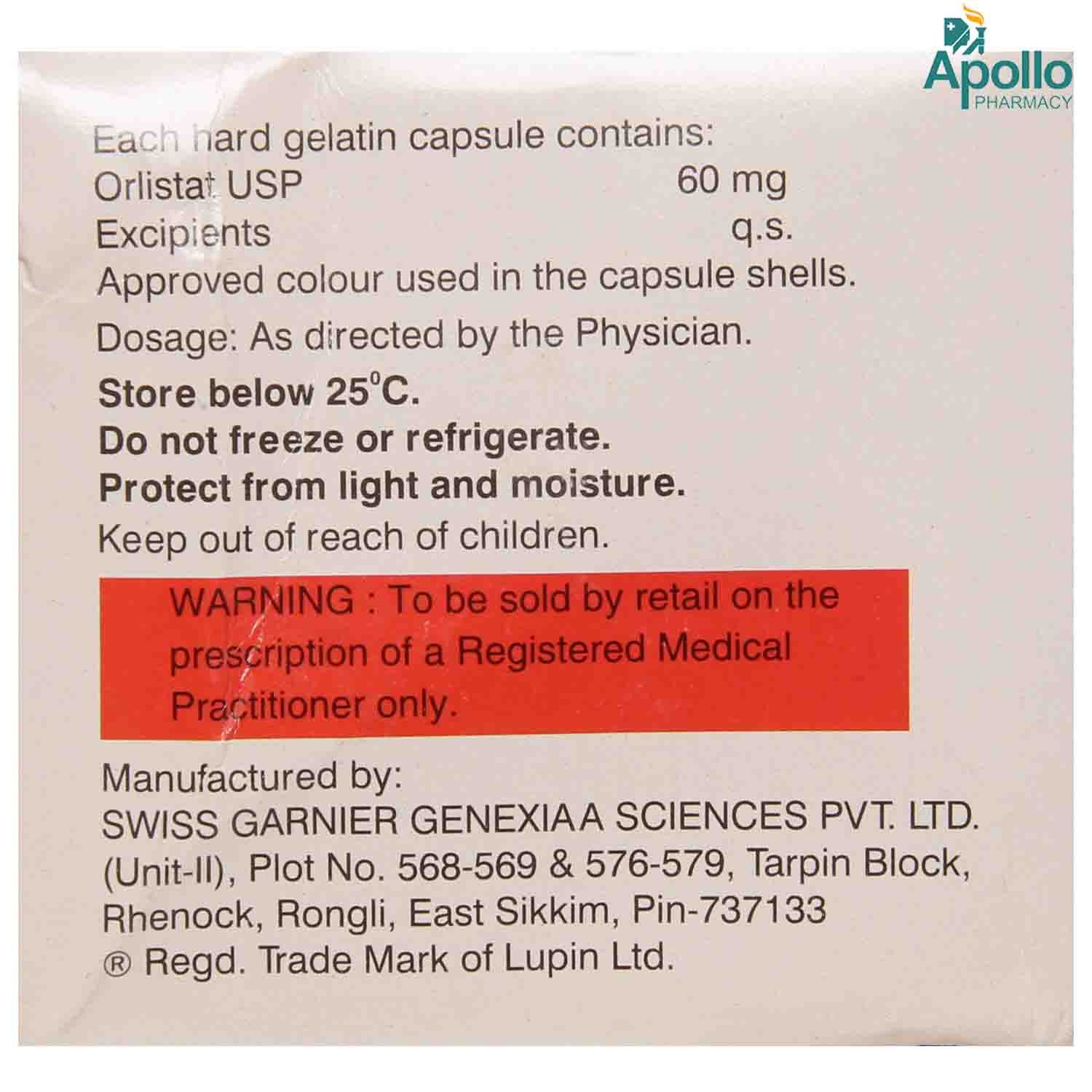 Lipocut 60 Capsule 10's Price, Uses, Side Effects, Composition - Apollo ...