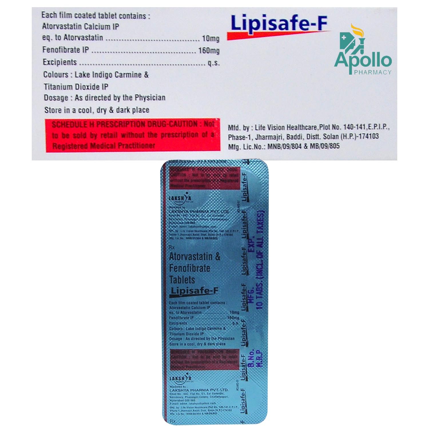 Lipisafe-F Tablet 10's Price, Uses, Side Effects, Composition - Apollo ...