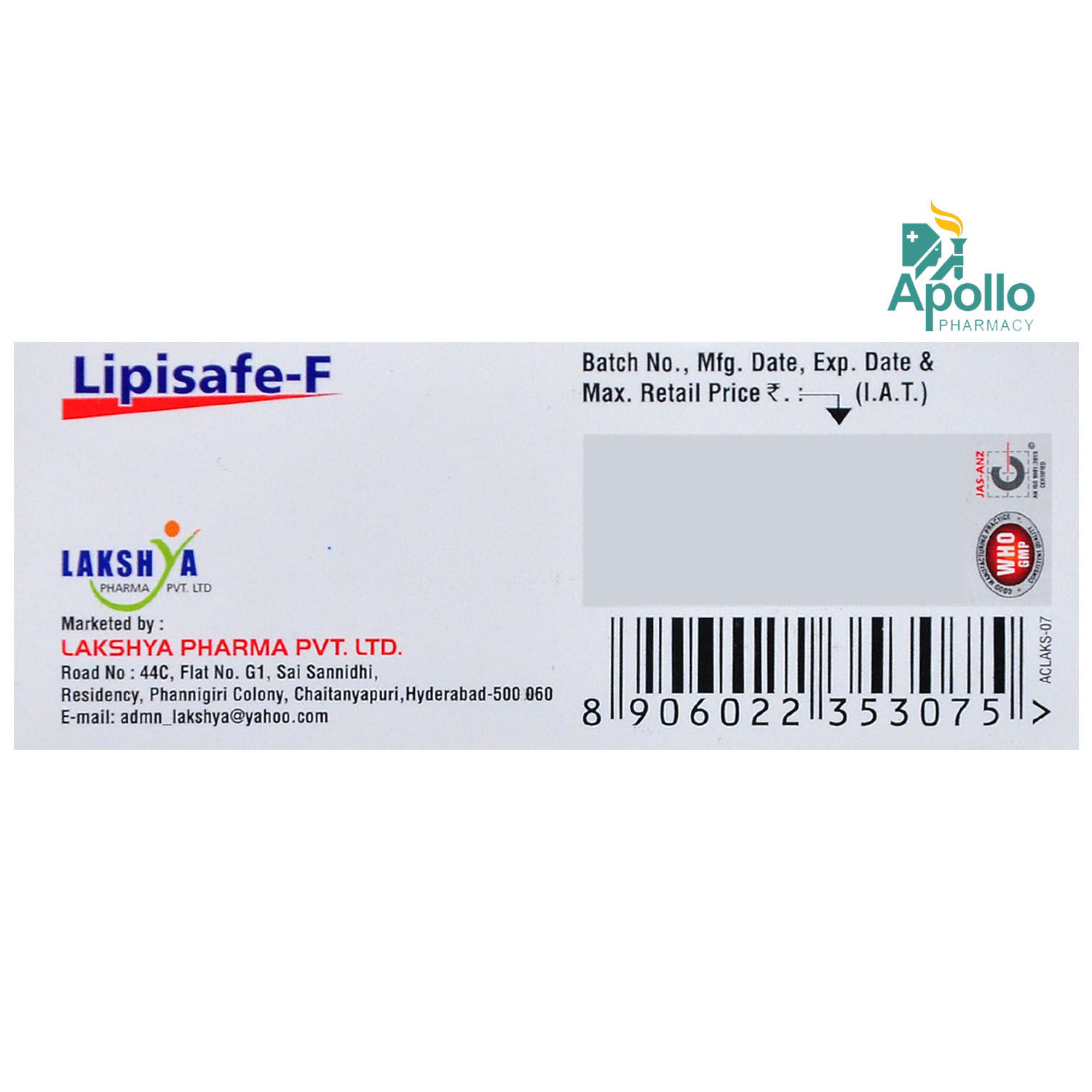 Lipisafe-F Tablet 10's Price, Uses, Side Effects, Composition - Apollo ...