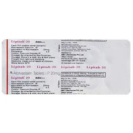 Lipitab-20 Tablet | Uses, Side Effects, Price | Apollo Pharmacy