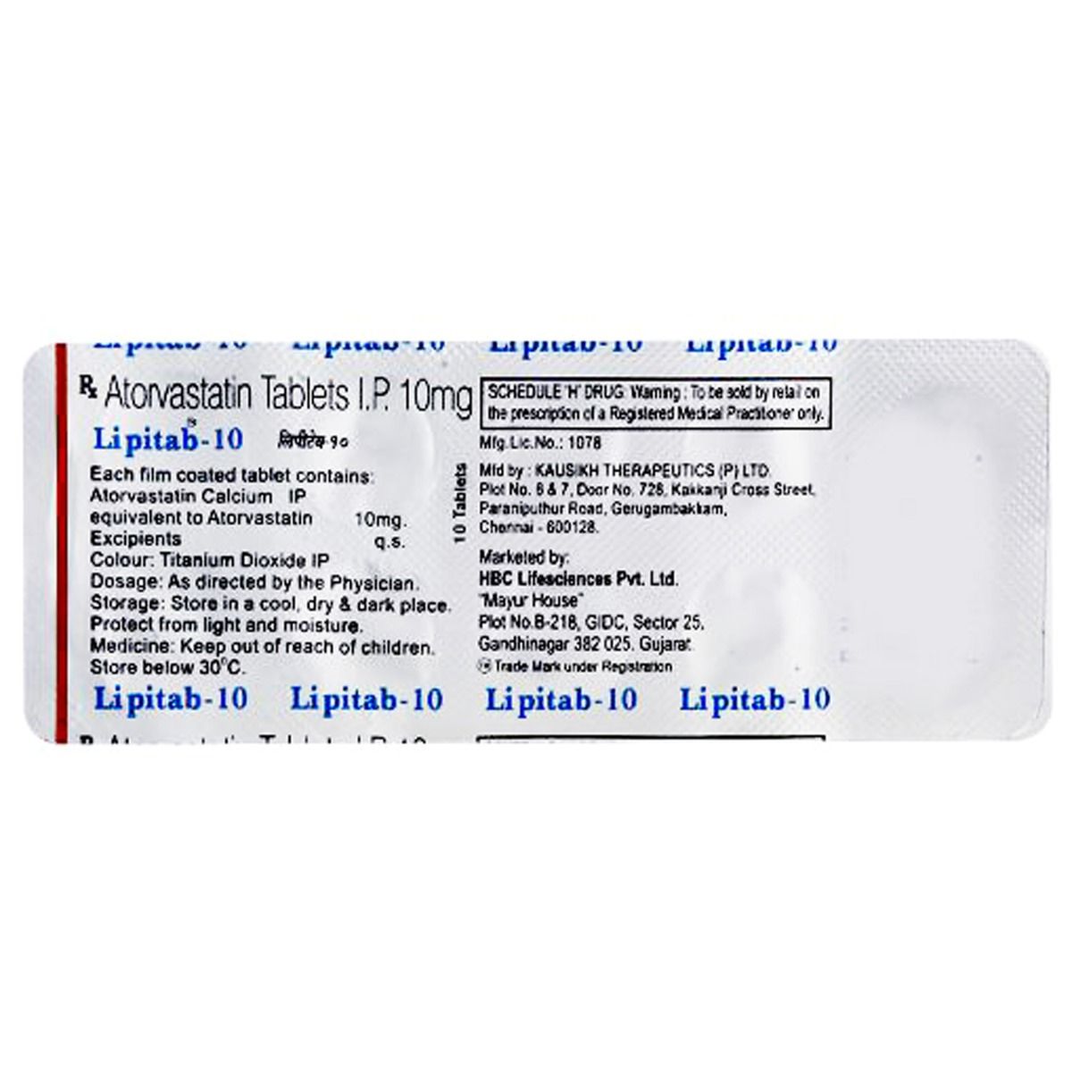 Lipitab-10 Tablet 10's Price, Uses, Side Effects, Composition - Apollo ...