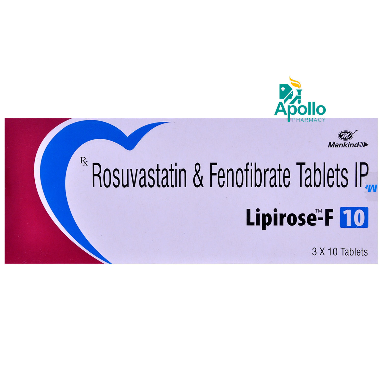 Lipirose-F 10 Tablet 10's Price, Uses, Side Effects, Composition ...