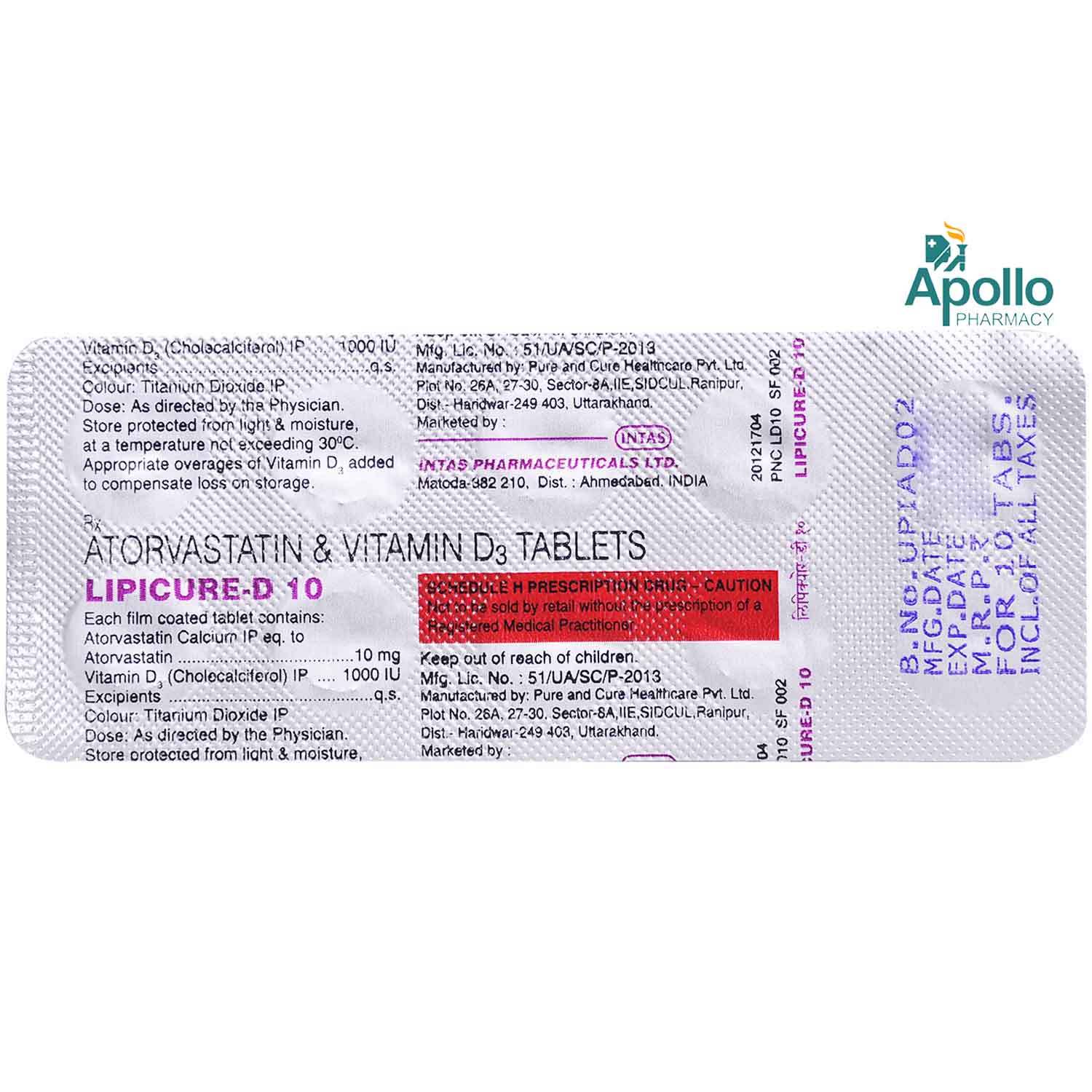 Lipicure-D 10 Tablet 10's Price, Uses, Side Effects, Composition ...