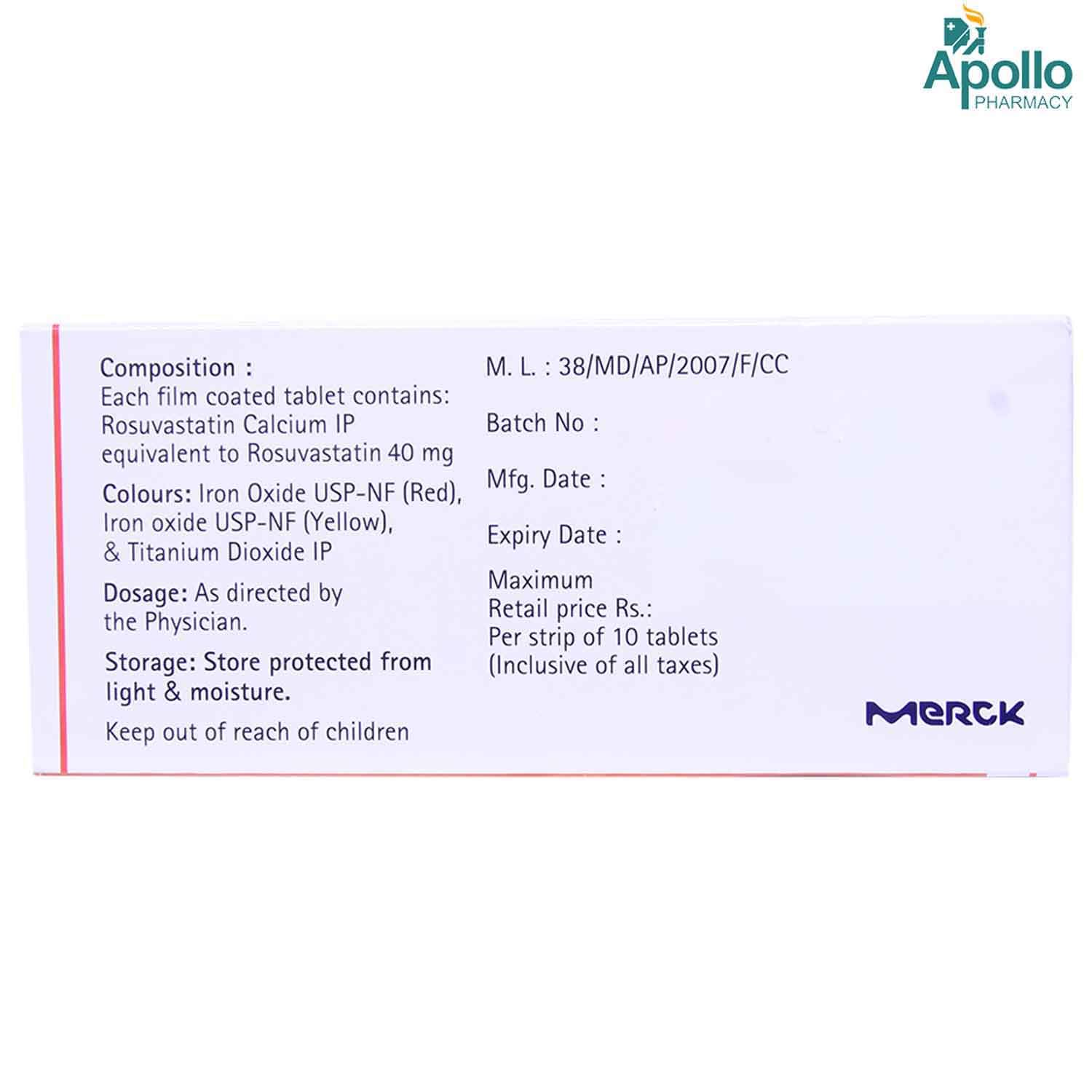 LIPIGO 40MG TABLET 10'S Price, Uses, Side Effects, Composition - Apollo ...