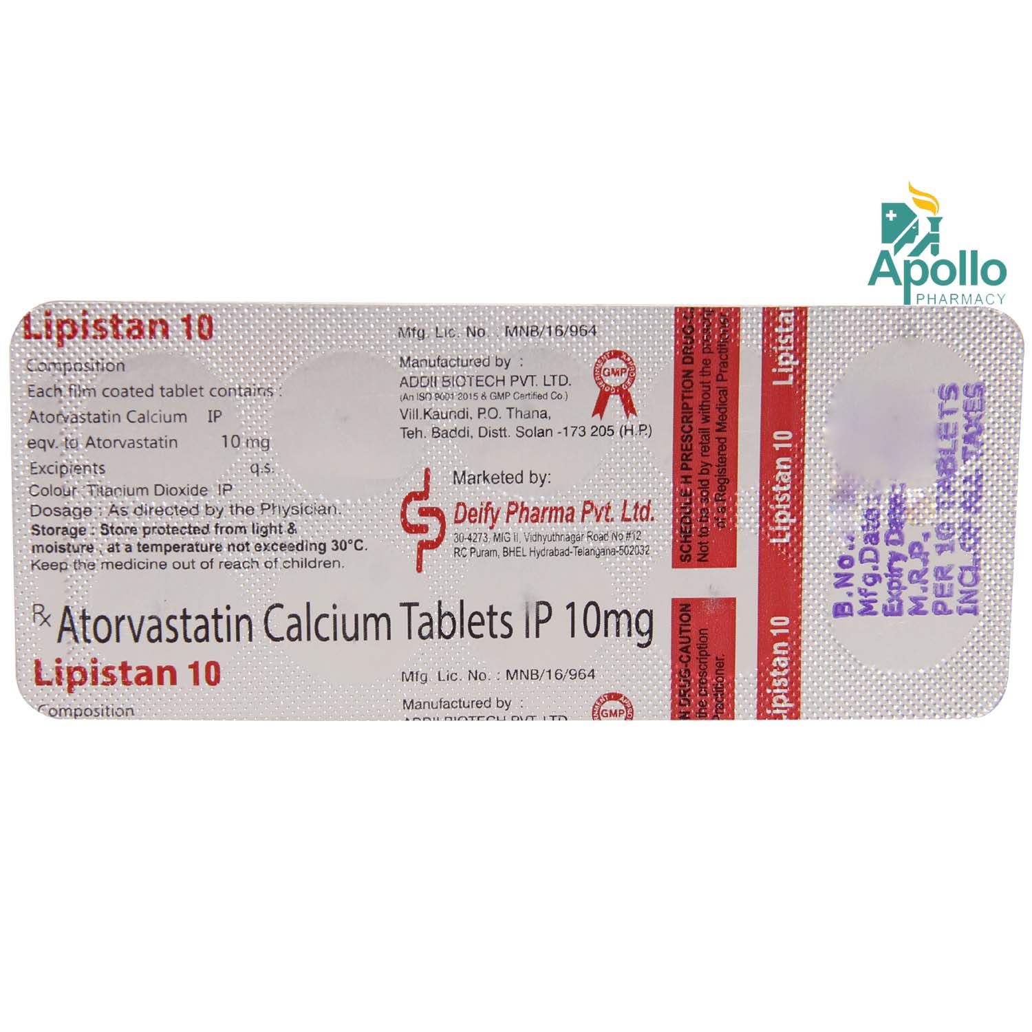LIPISTAN 10MG TABLET 10'S Price, Uses, Side Effects, Composition ...