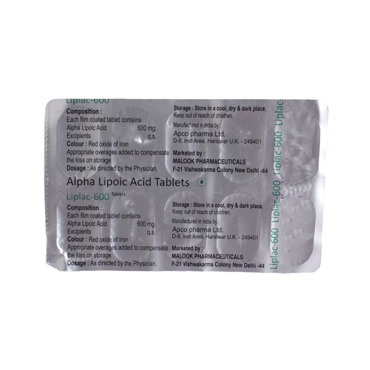 LIPLAC-600MG TABLETS 10'S Price, Uses, Side Effects, Composition ...