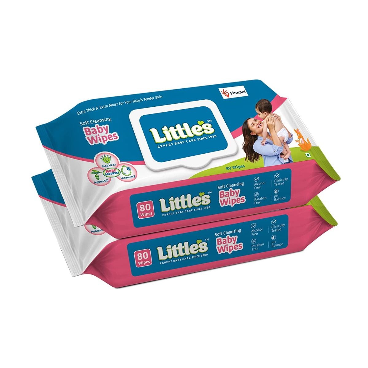 Little's Soft Cleansing Baby Wipes Lid, 160 (2x80) Price, Uses, Side ...