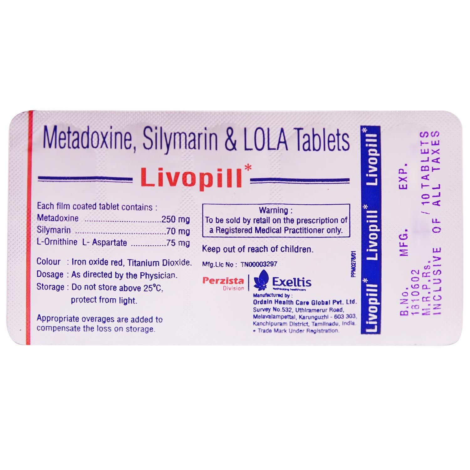 Livopill Tablet 10's Price, Uses, Side Effects, Composition - Apollo ...