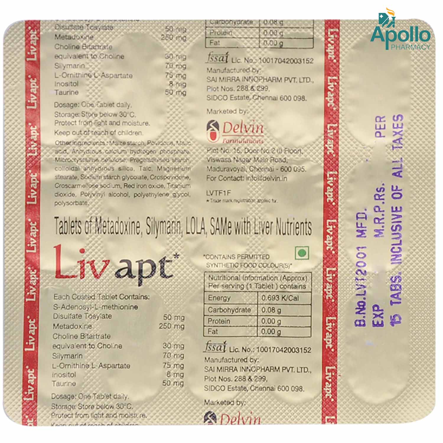 Liv Apt Tablet | Uses, Side Effects, Price | Apollo Pharmacy
