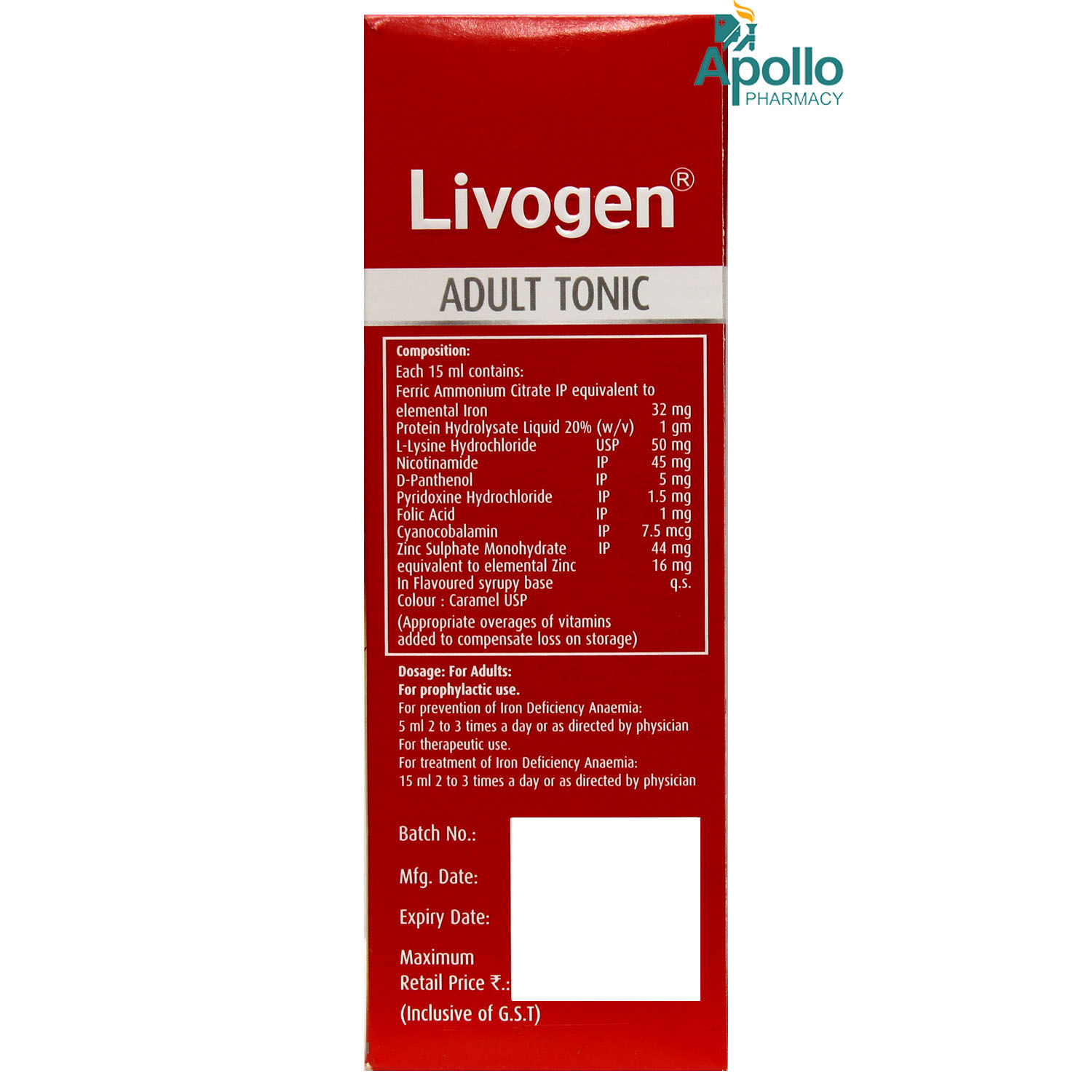 Livogen Adult Tonic 200 ml Price, Uses, Side Effects, Composition ...