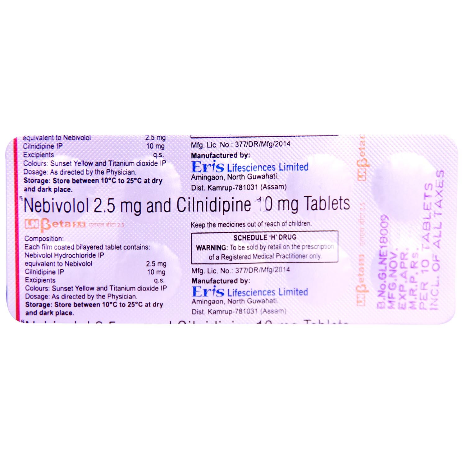 LN Beta 2.5 Tablet 10's Price, Uses, Side Effects, Composition - Apollo ...