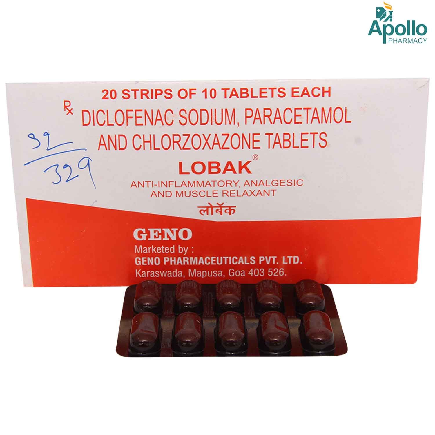 Lobak Tablet 10's Price, Uses, Side Effects, Composition - Apollo Pharmacy