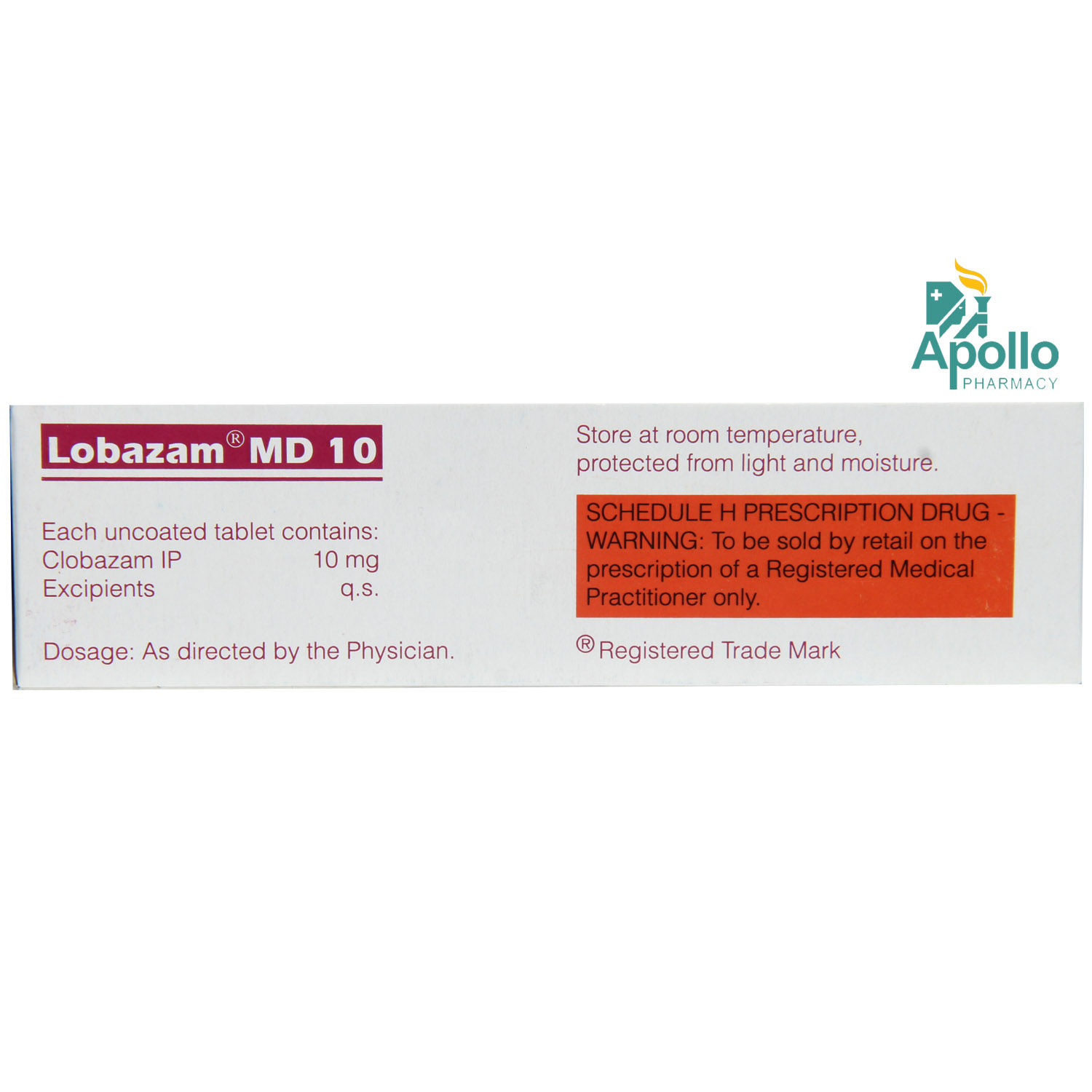 Lobazam MD 10 Tablet 10's Price, Uses, Side Effects, Composition ...
