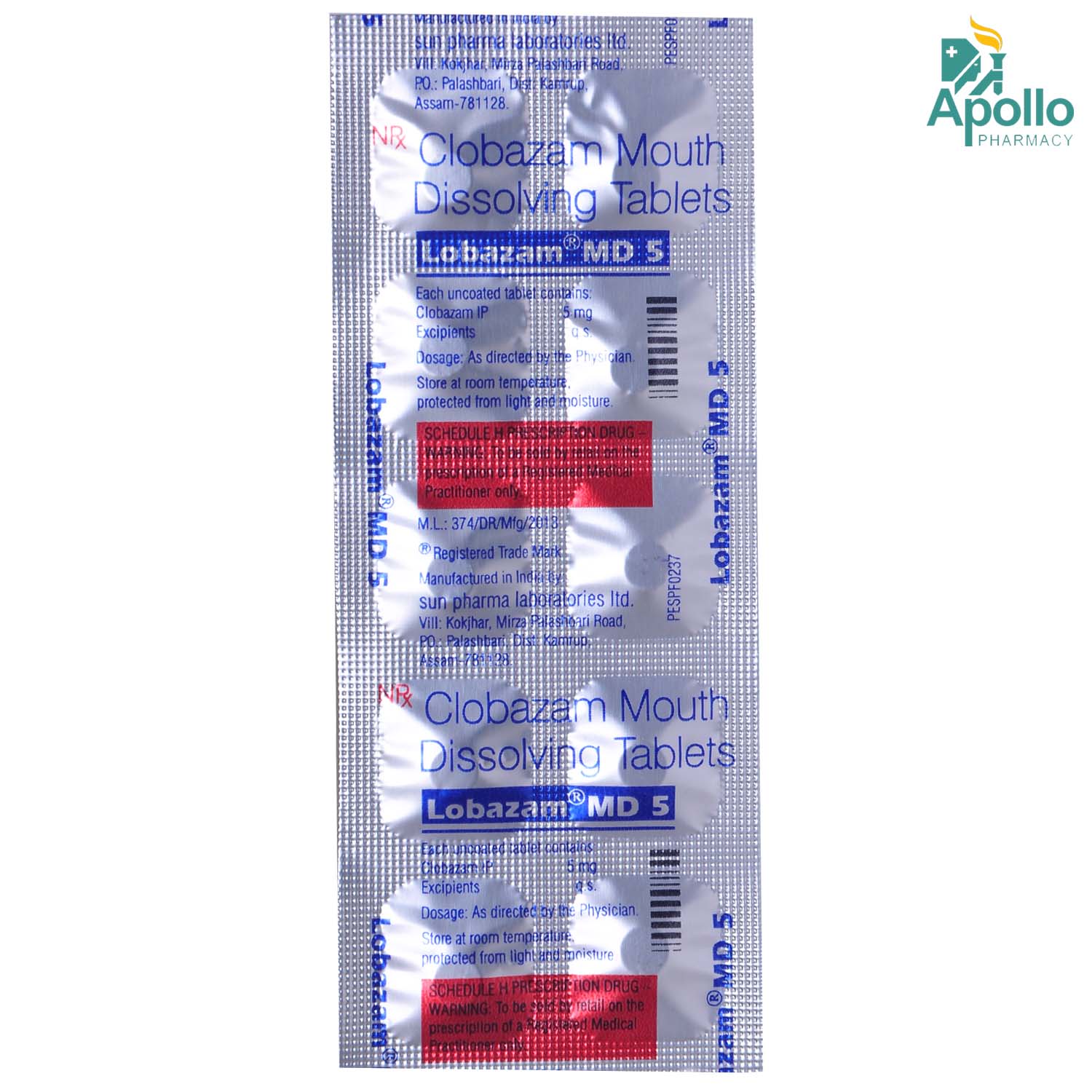 Lobazam MD 5 Tablet 10's Price, Uses, Side Effects, Composition ...