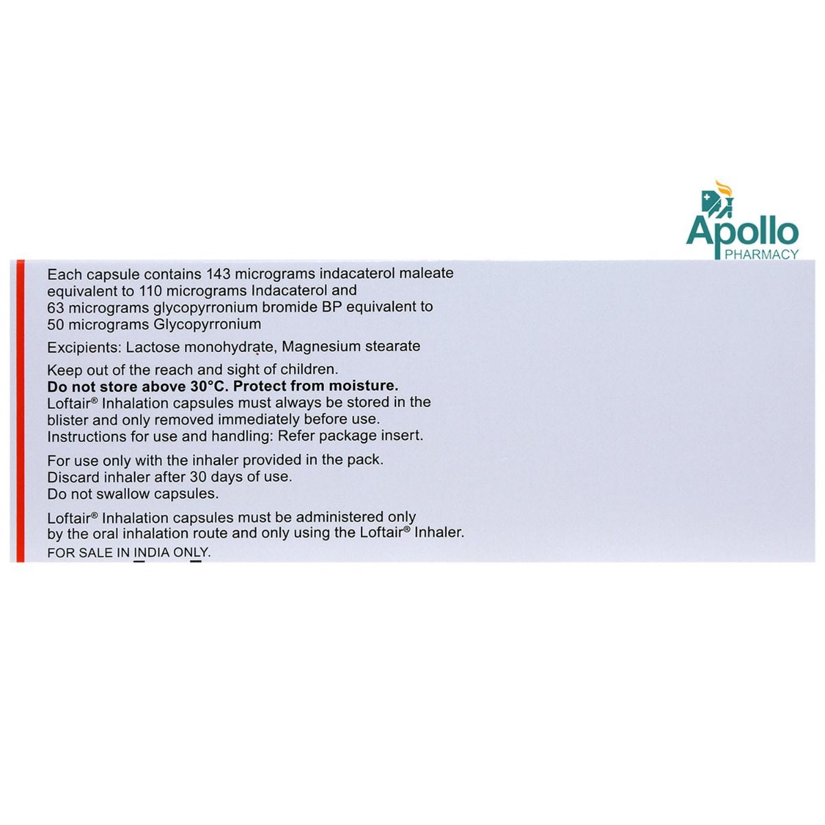 Loftair 110/50 mcg Inhaler with 30 Capsules | Uses, Side Effects, Price ...