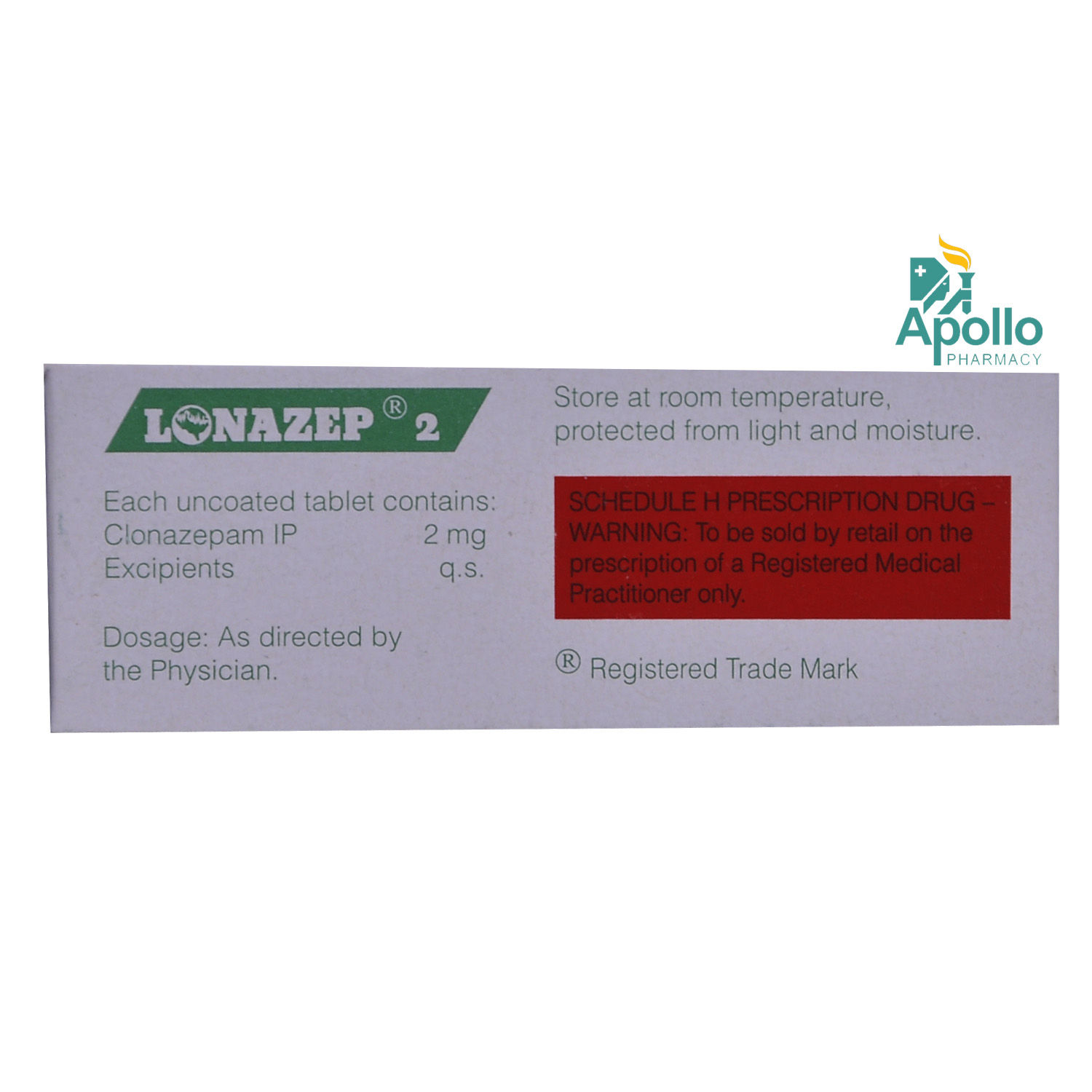 Lonazep 2 Mg Tablet | Uses, Side Effects, Price | Apollo Pharmacy