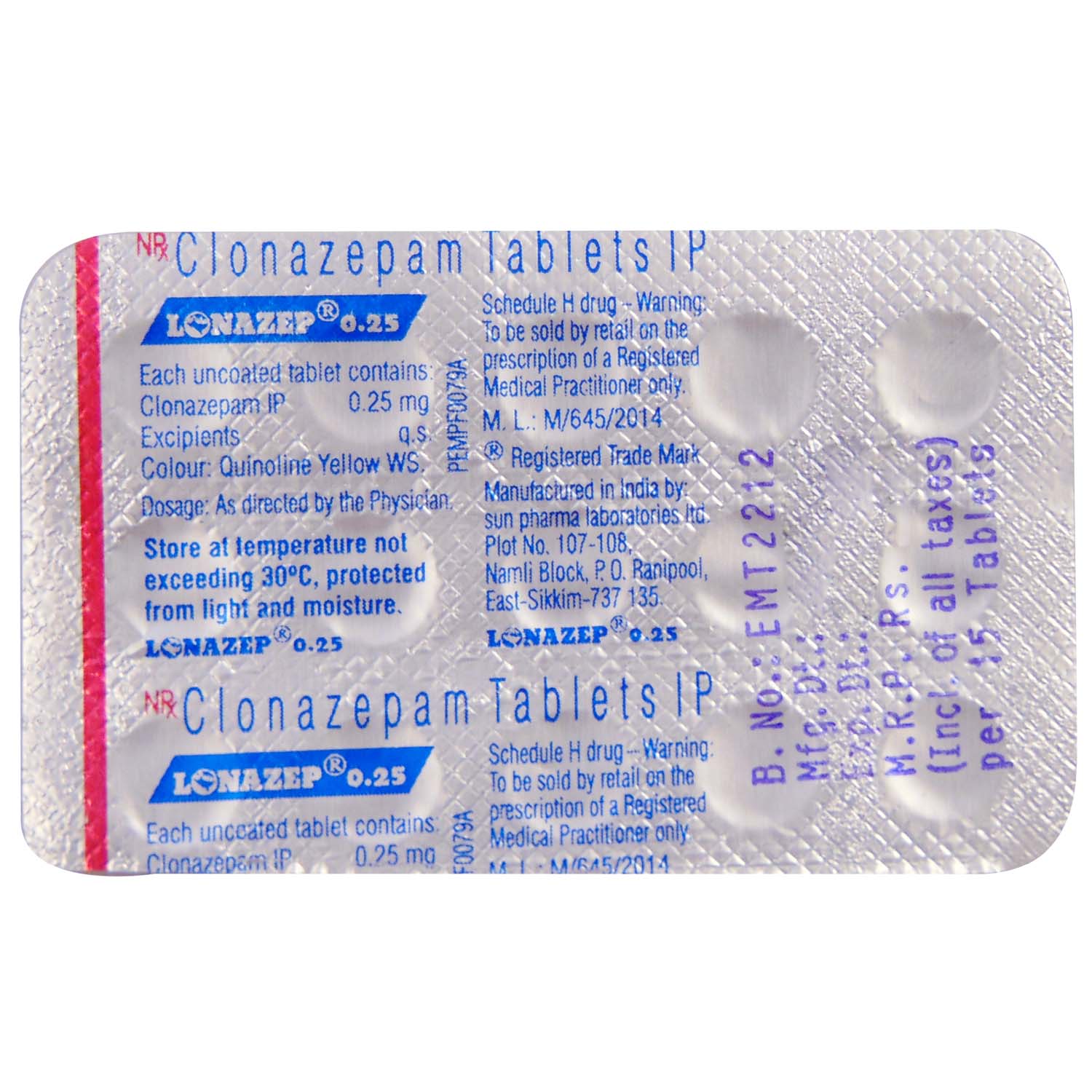 Lonazep 0.25Mg Tablet 15's Price, Uses, Side Effects, Composition ...